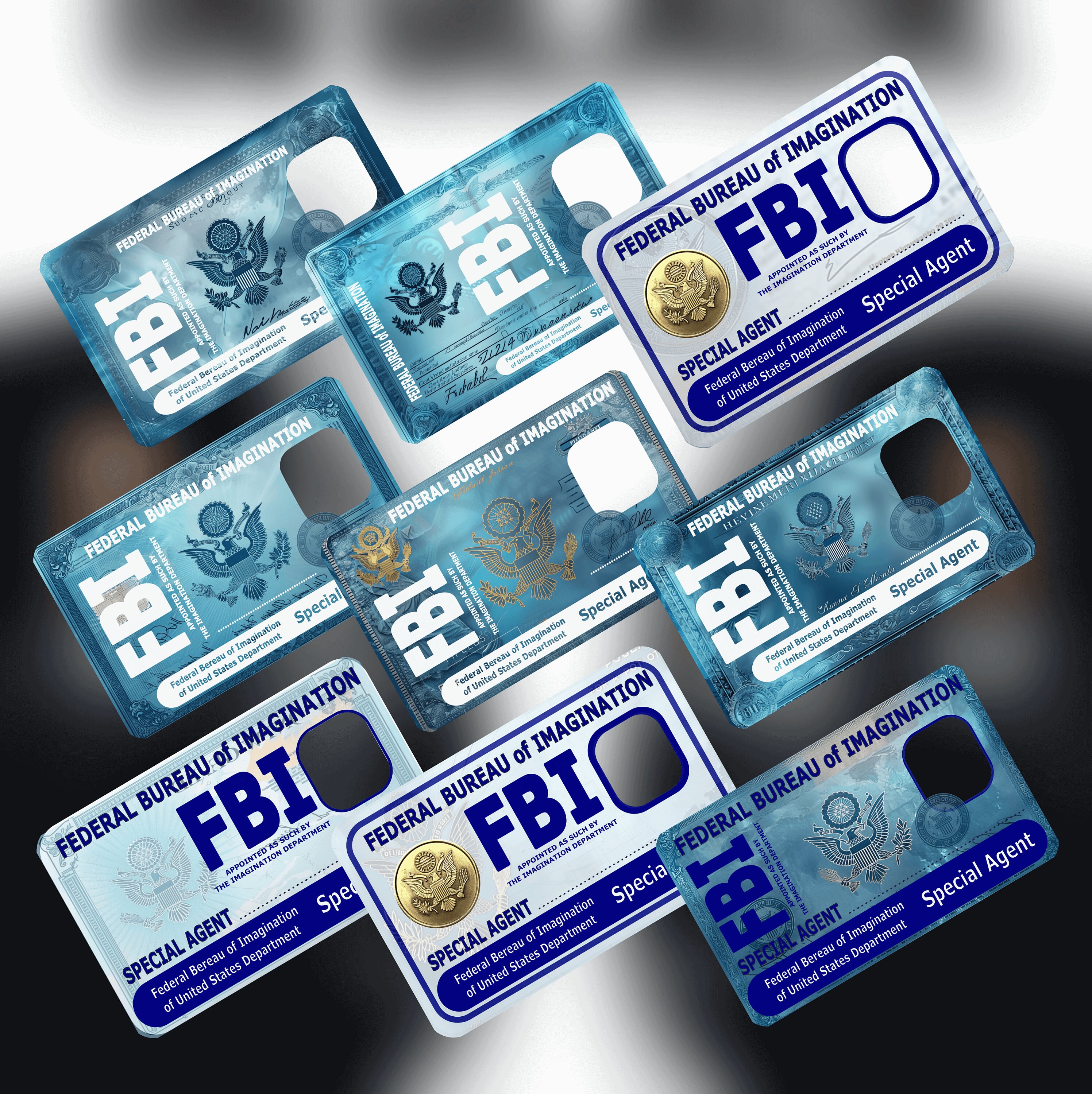 Kids' Cosplay FBI Badge: Editable ID Template (9 PNG - Instant Download) + Edit Tool - Etsy