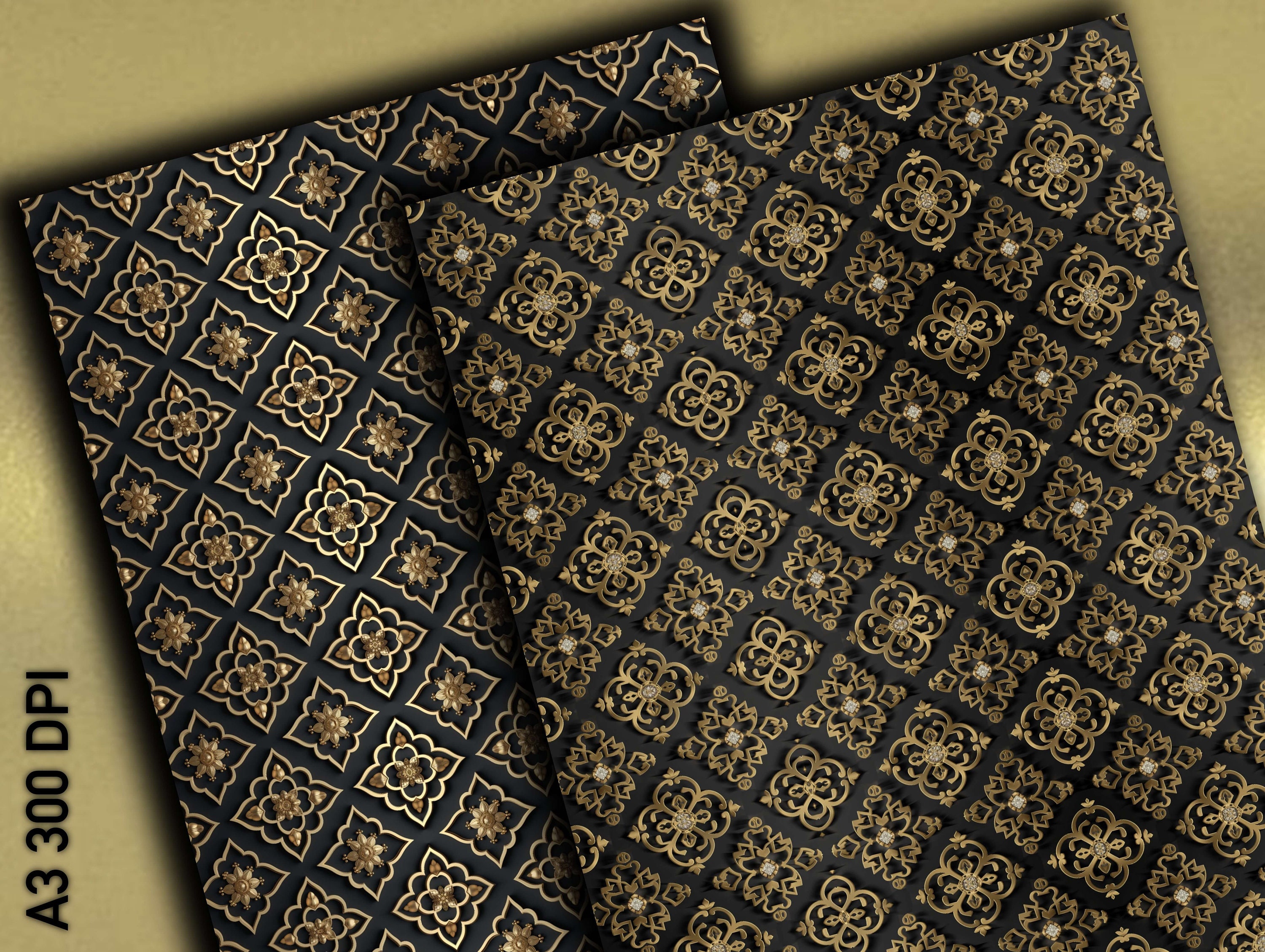 Luxury Digital Paper Set of Luxury Seamless Patterns Artwork 11 X A3 ...