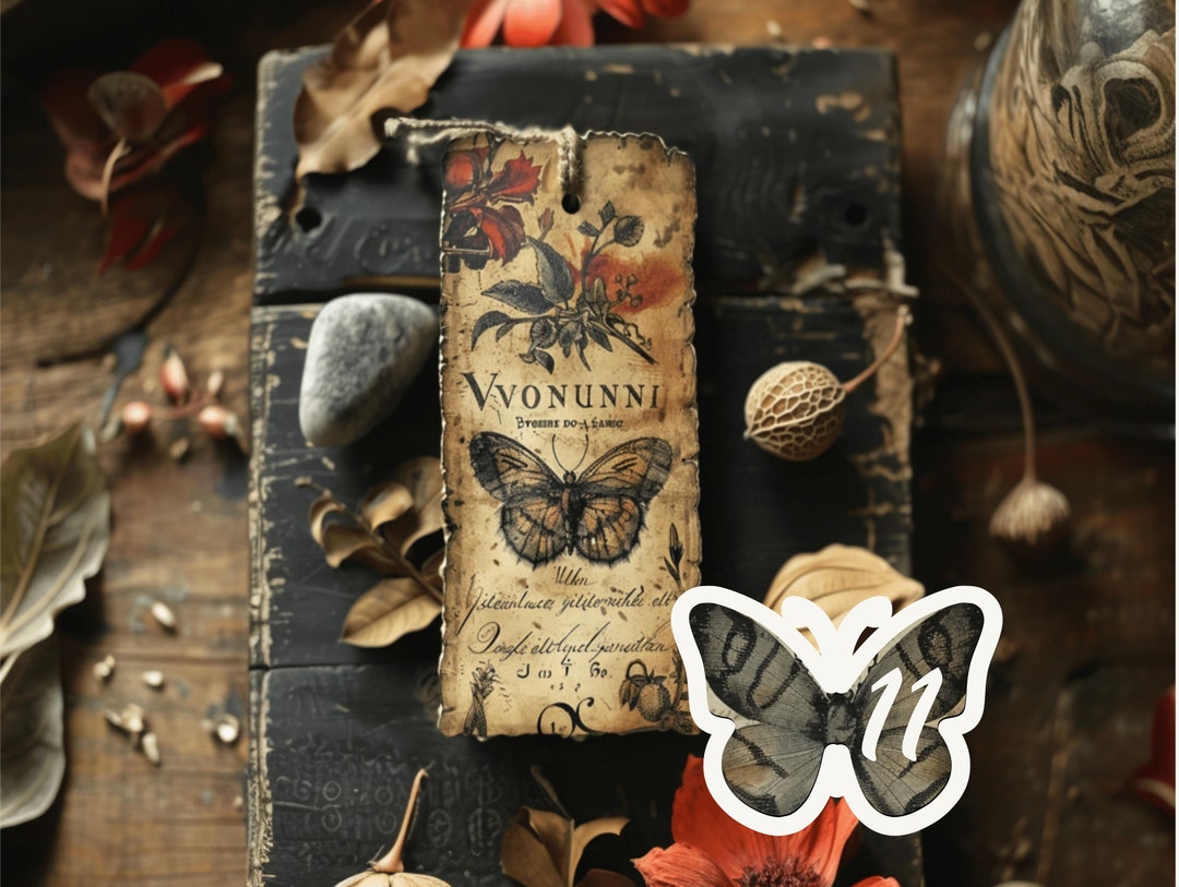 11 Printable Bookmarks - Fictional Butterflies and Flowers Instant ...