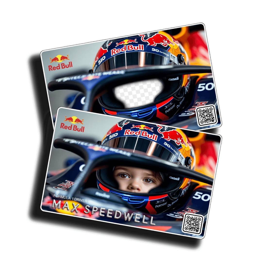 Personalised Formula One F1 Redbull ID Badge 6 Png Svg Instant Download ...