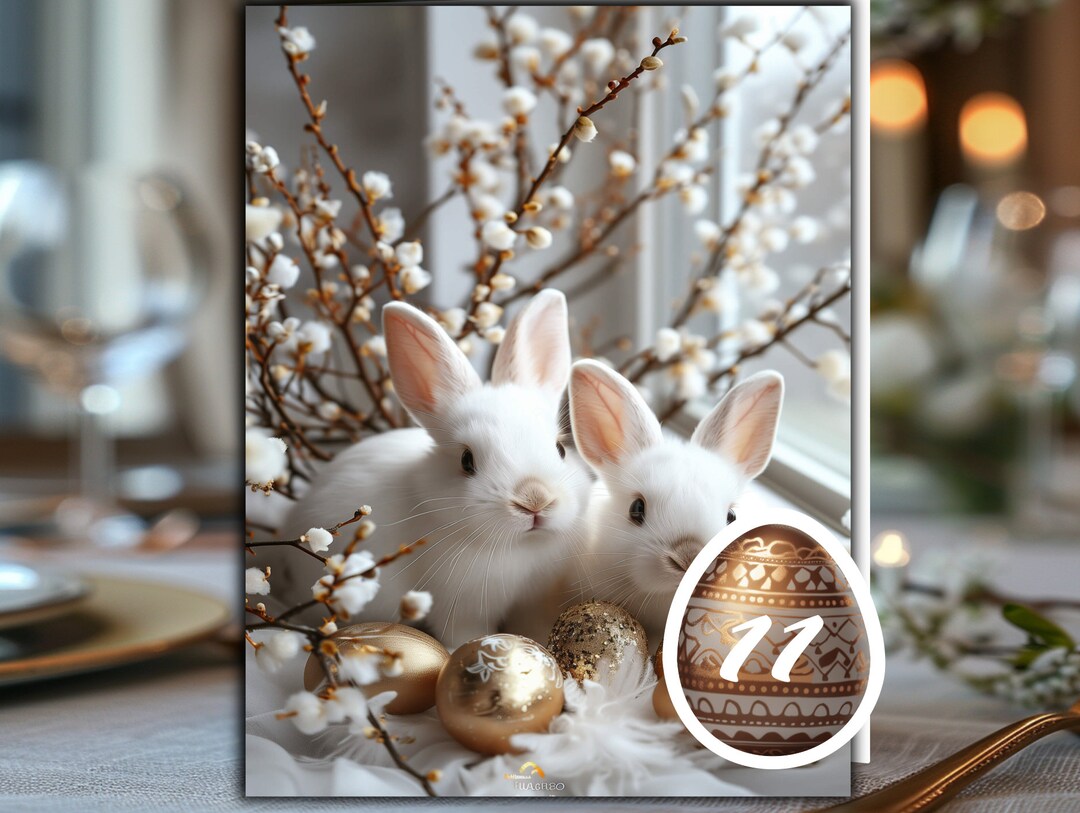Bunny Easter Postcard Templates - Commercial Use (downloadable JPG ...
