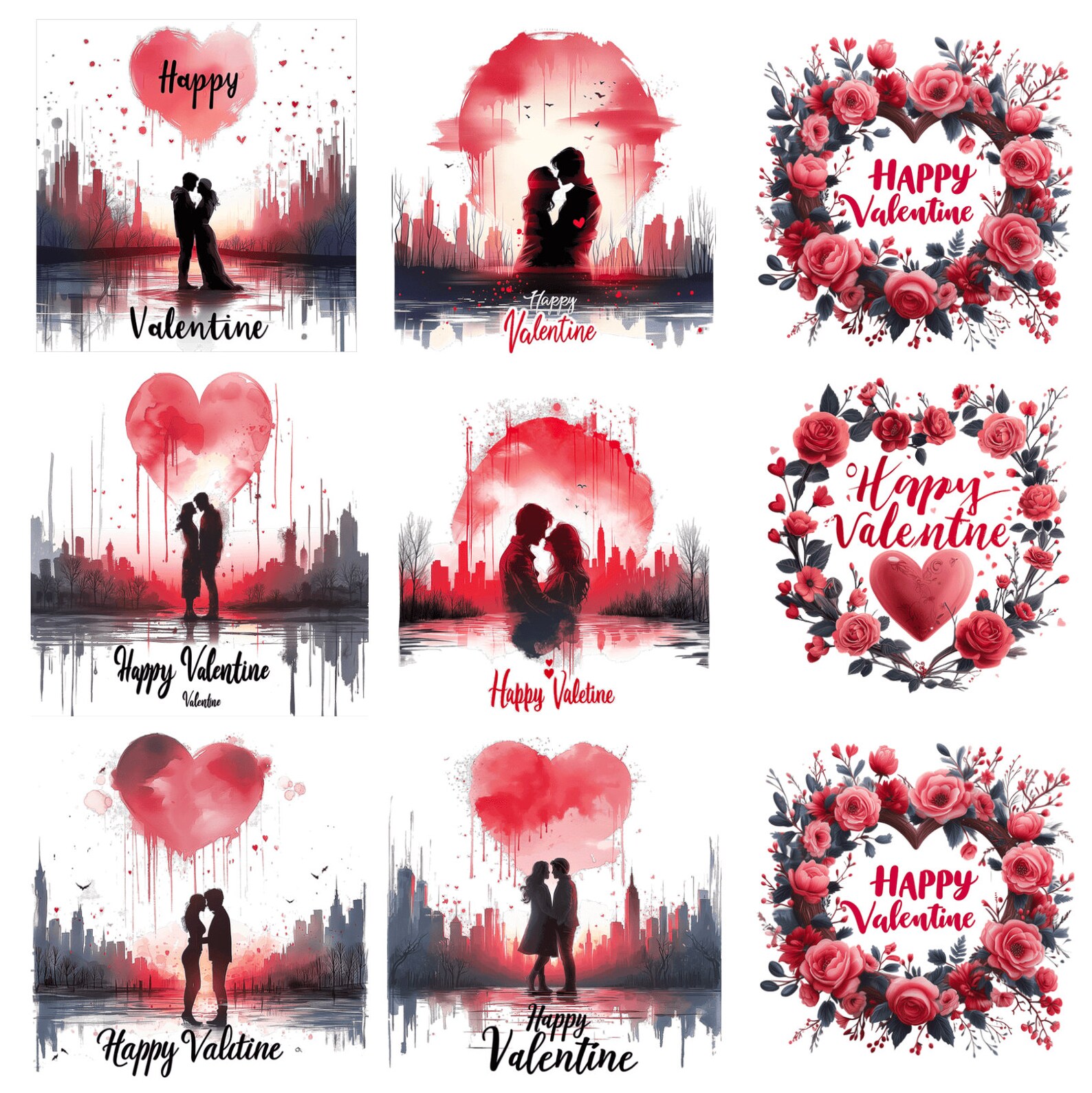Valentine Day Mix Clipart Set, 33 Assorted Valentine Day Clipart ...