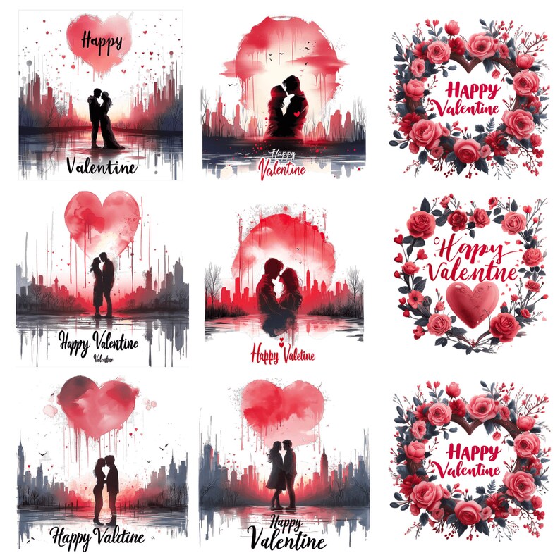 Valentine Day Mix Clipart Set, 33 Assorted Valentine Day Clipart ...