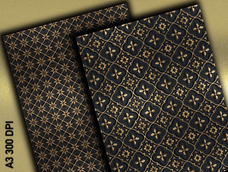 Luxury Digital Paper Pack Set of Artwork Luxury Seamless Patterns 11 X ...