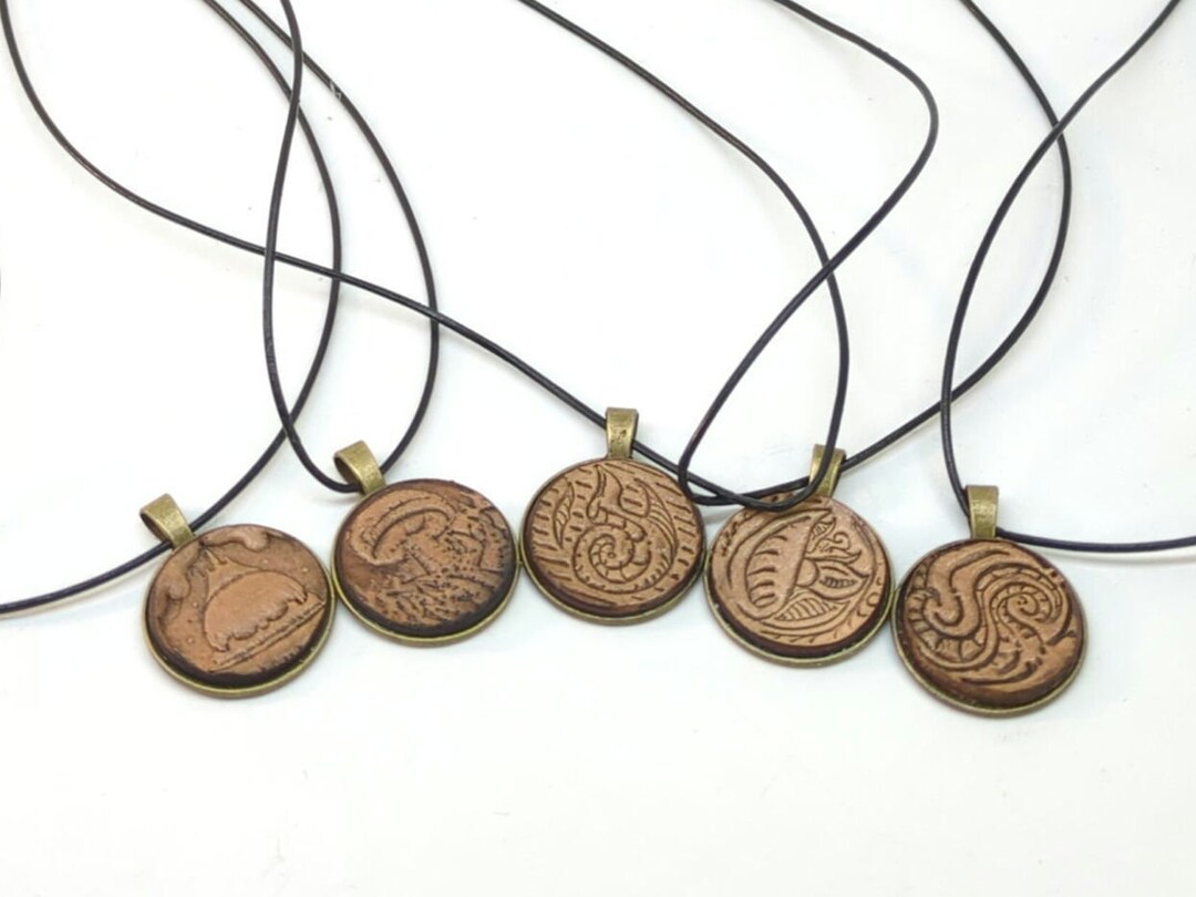 Leather Pendant Necklace: Druid DND Cosplay, Renaissance Fair Charm - Etsy