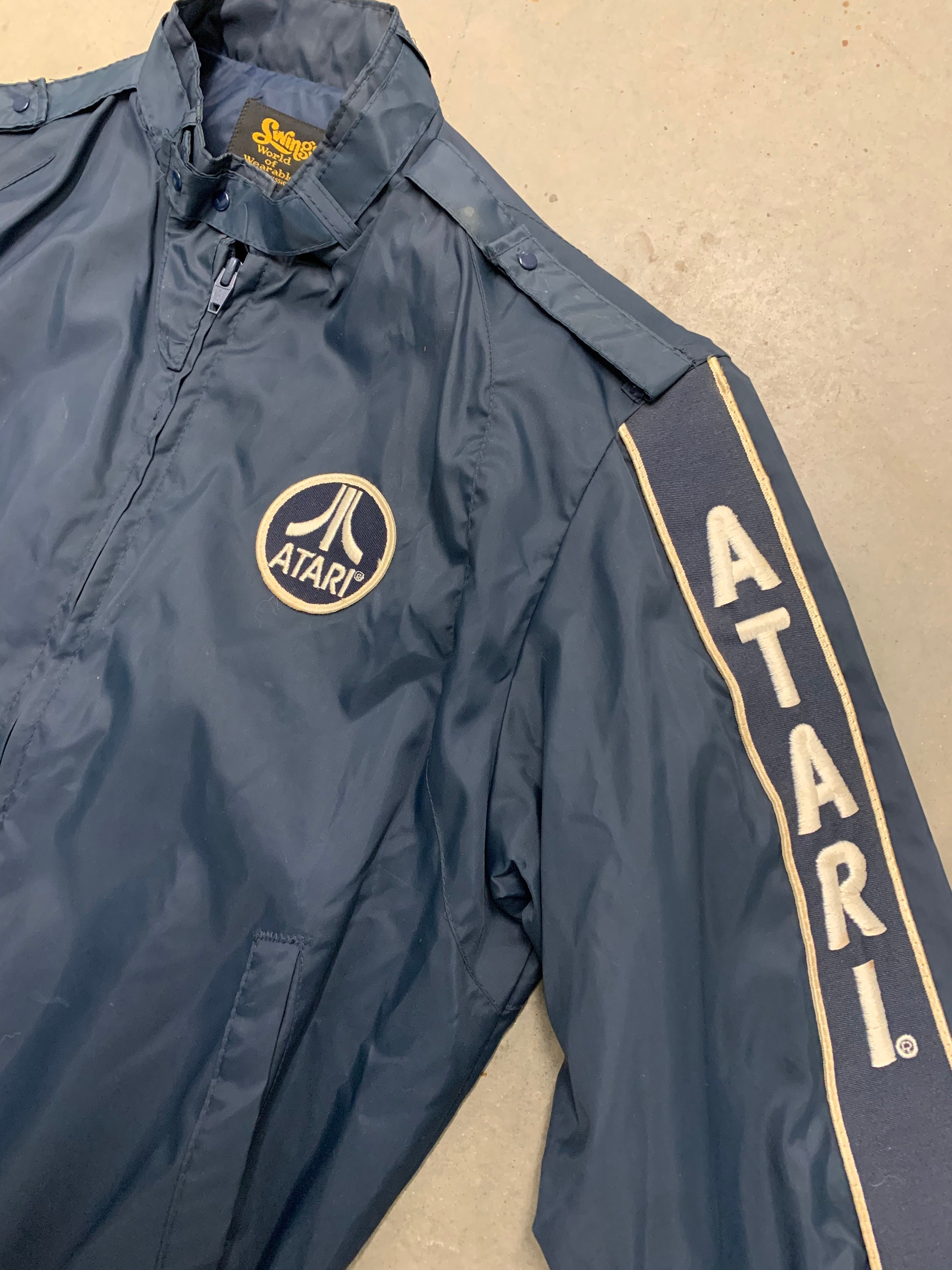 Vintage 80s Atari Windbreaker Jacket Size Small - Etsy
