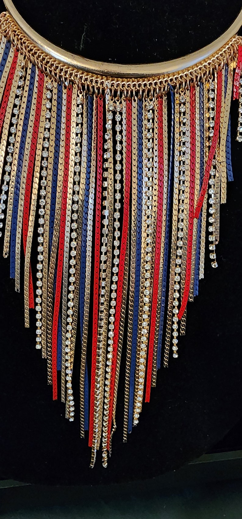 Charming Charlie Goldtone Chain Fringe Choker Necklace - Etsy