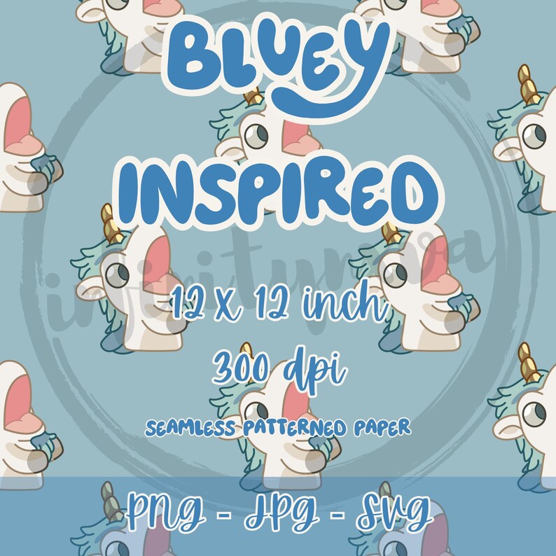 Bluey Inspired Seamless Pattern Digital Paper Bundle | Any Use ...