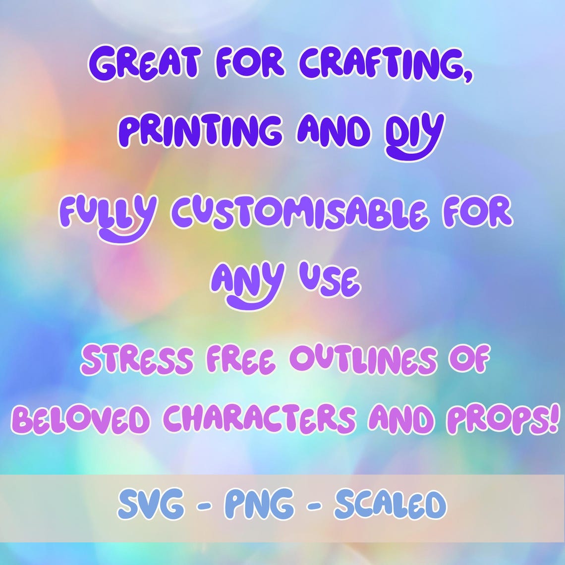 Bluey Transparent Outline SVG PNG Bundle: DIY Craft Files (digital ...