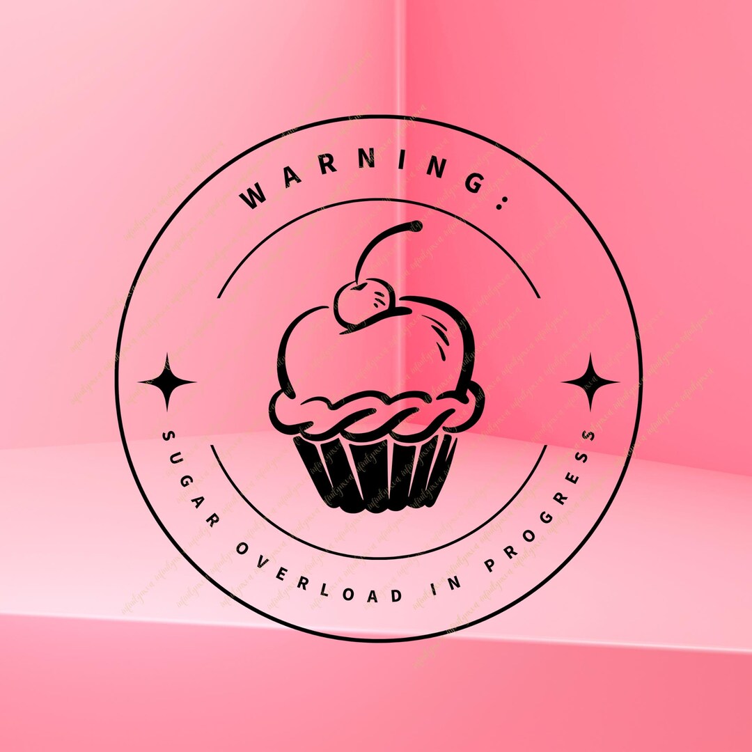 Warning: Sugar Overload SVG | Funny Kids Cupcake Cut File | Cricut ...