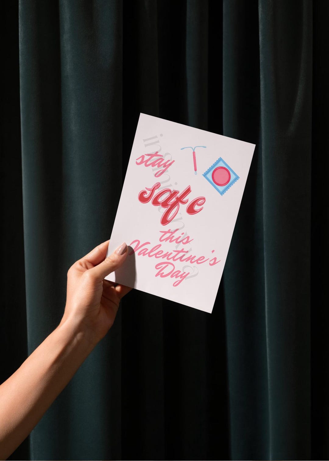 Stay Safe This Valentine's Day Printable Card Funny Safe Sex Message ...