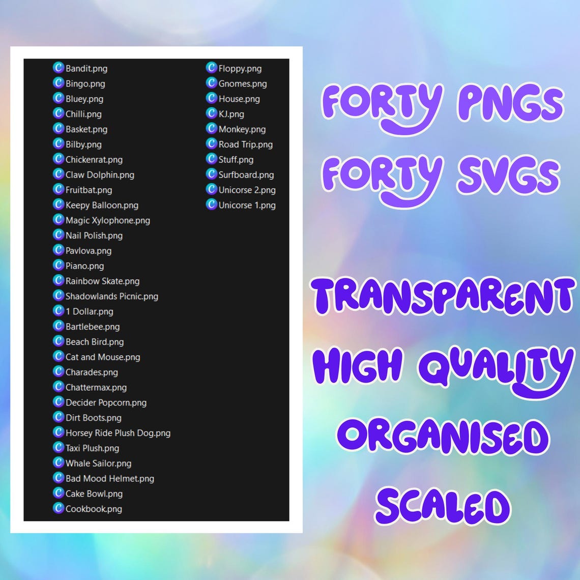 Bluey Transparent Outline SVG PNG Bundle: DIY Craft Files (digital ...
