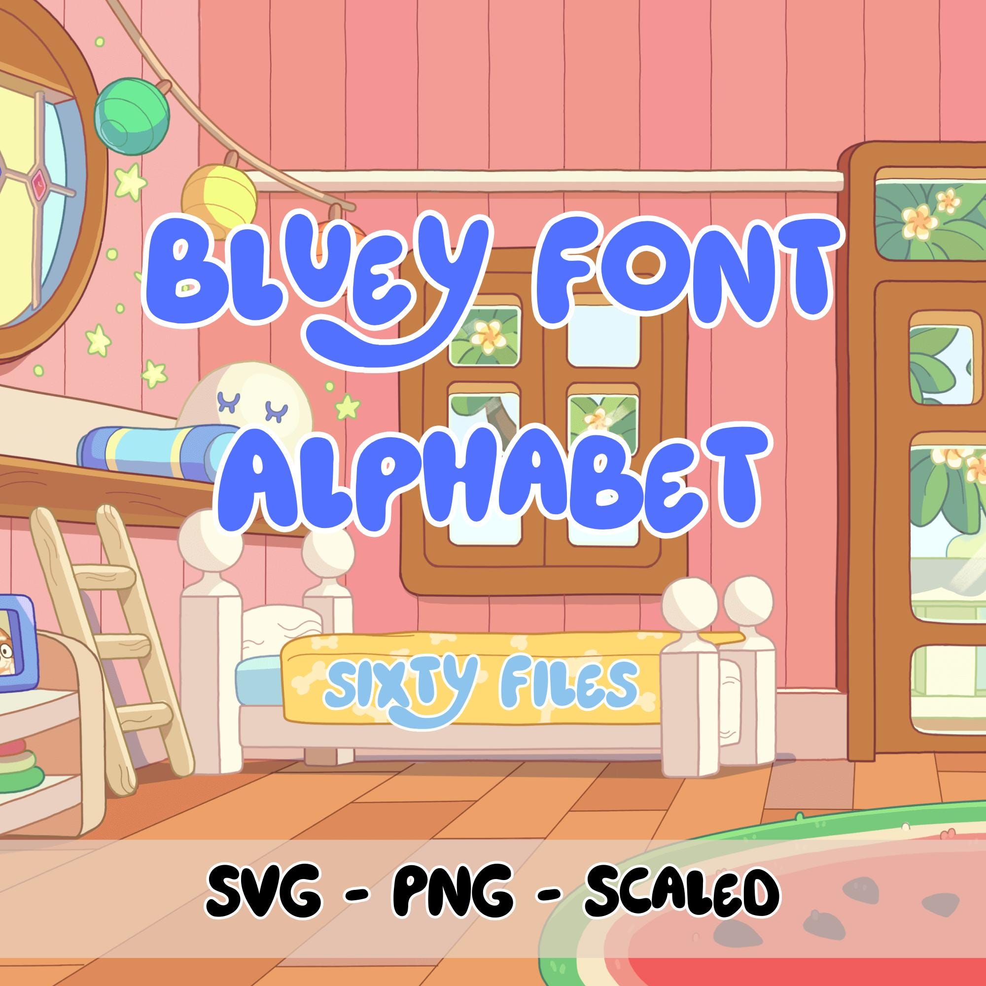Bluey Characters, Backgrounds, Props, Fonts PNG SVG Bundle | Bluey Font ...