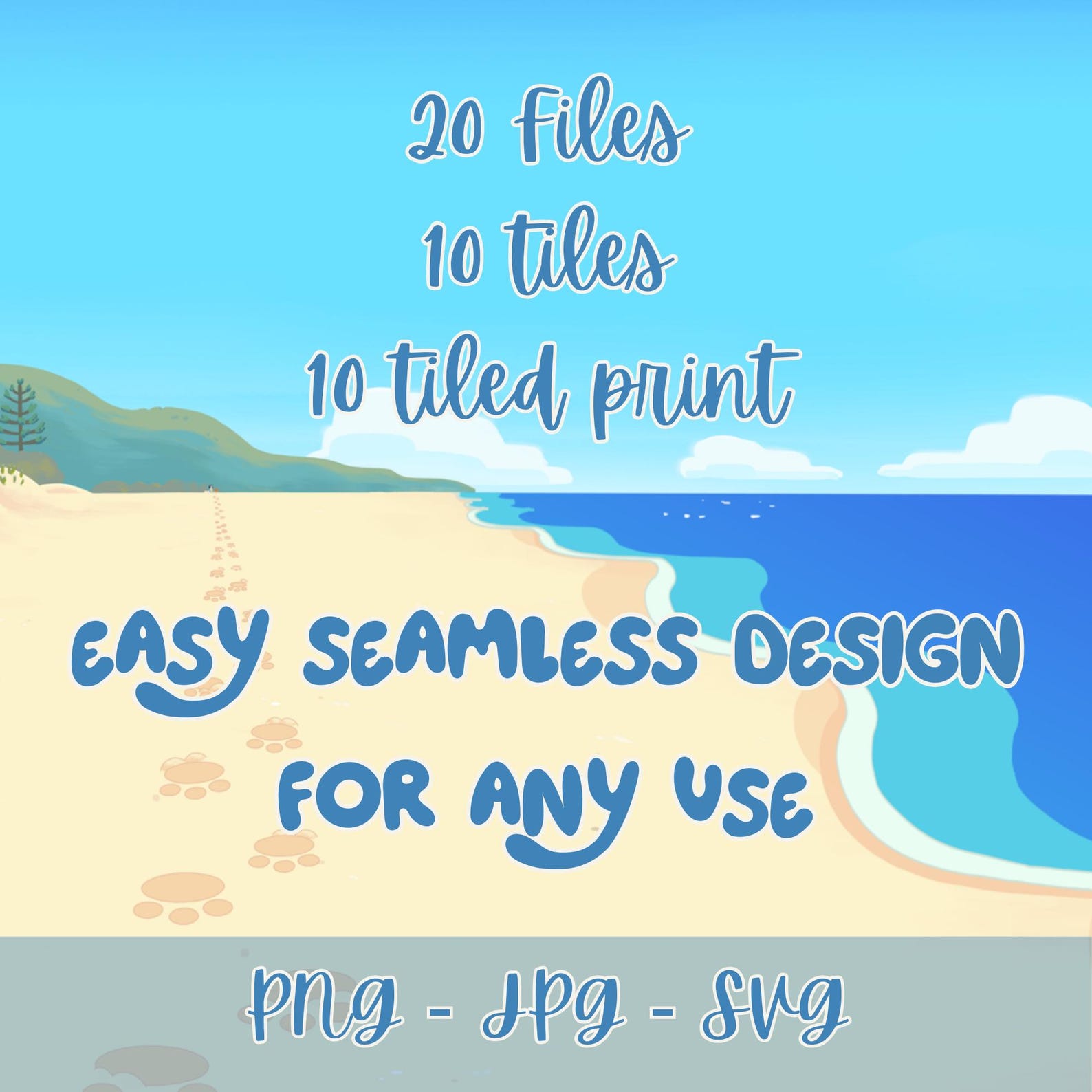 Bluey Inspired Seamless Pattern Digital Paper Bundle | Any Use ...