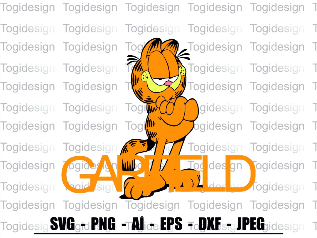 Garfield SVG I Cartoon Vector I Eps Png Jpg I Cartoon Cutfile I Cartoon ...
