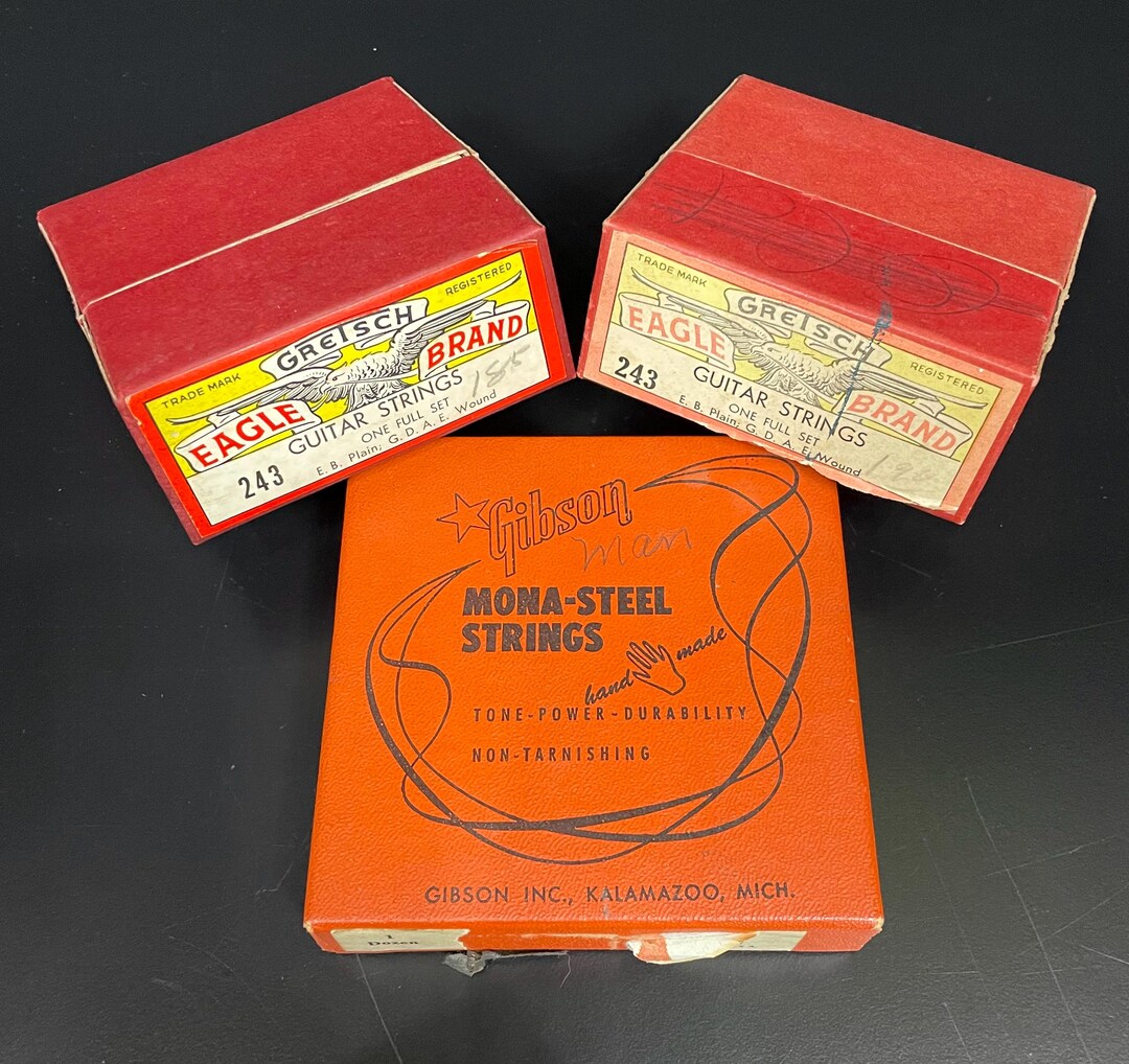 Vintage Gibson & Gretsch Guitar String Boxes - Etsy