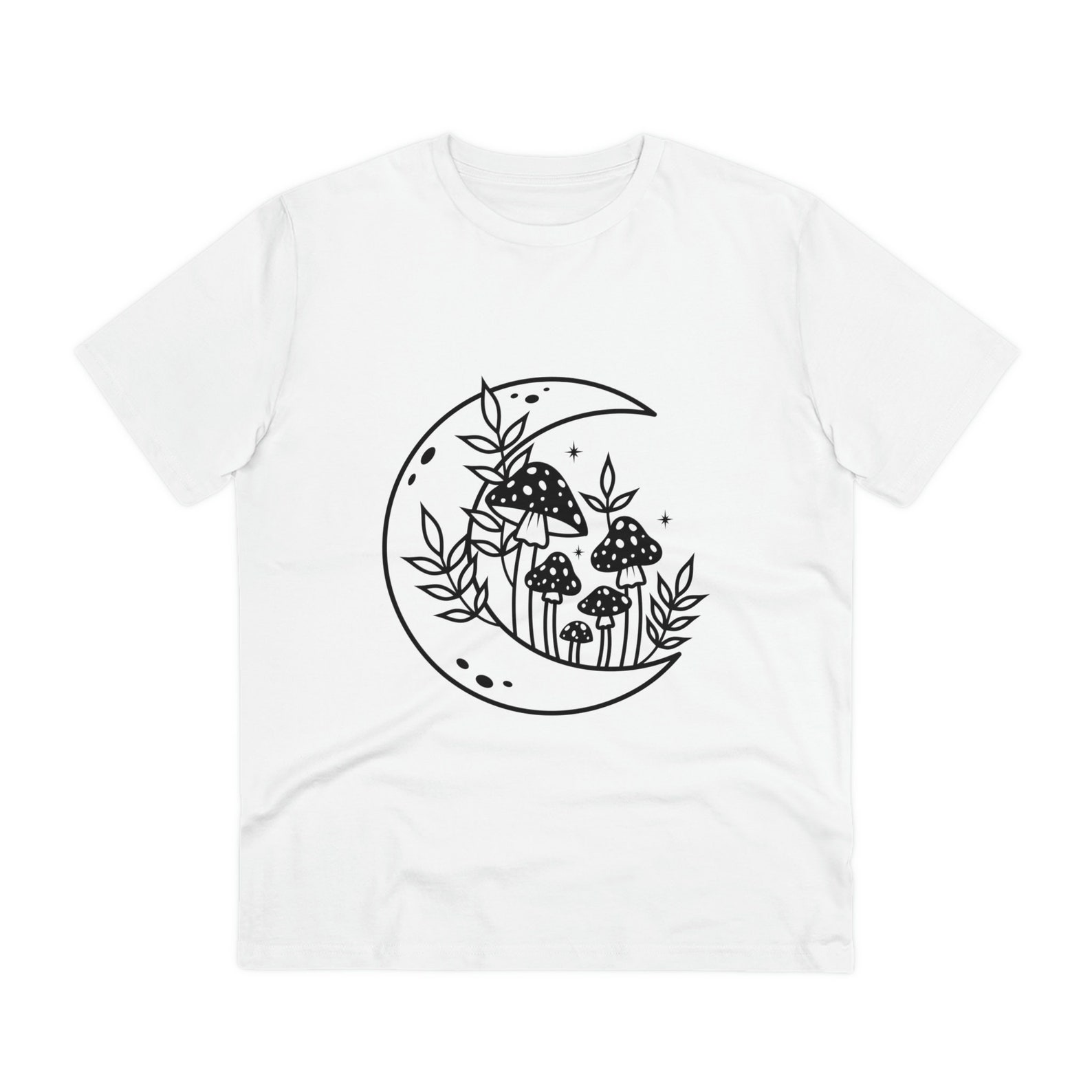 Organic Creator T-shirt Unisex Mushroom Moon - Etsy