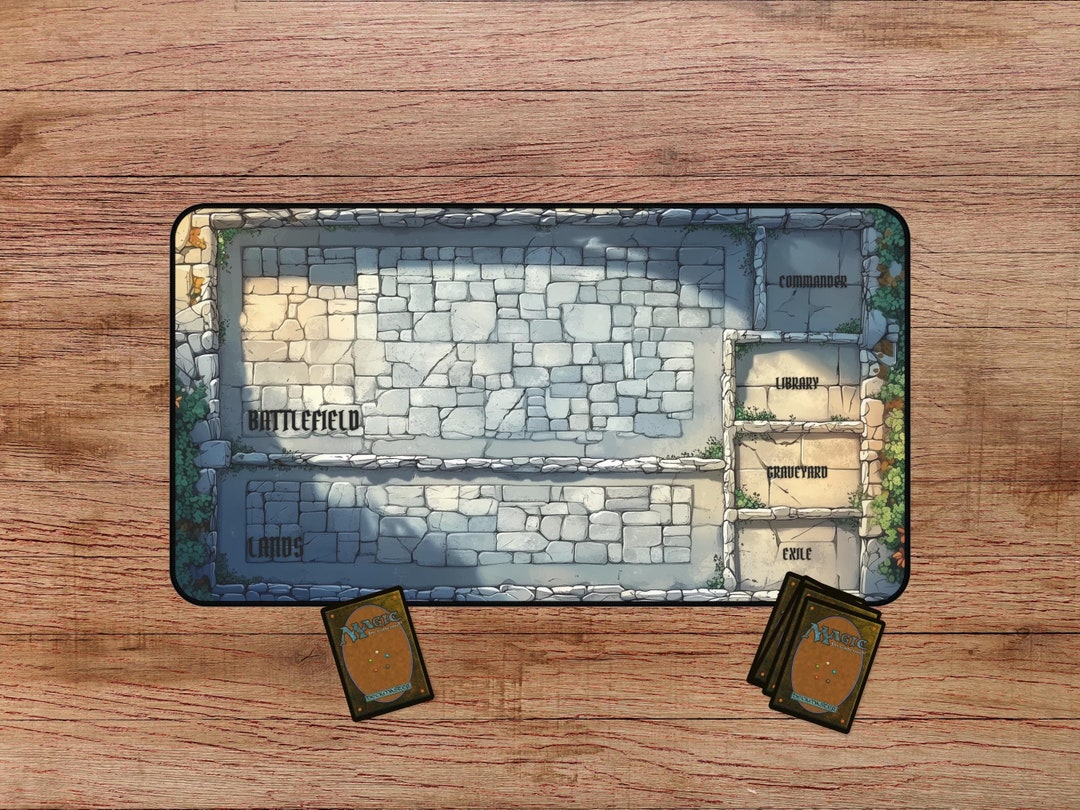 Castle Wall Playmat, MTG Playmat With Zones, Magic the Gathering ...