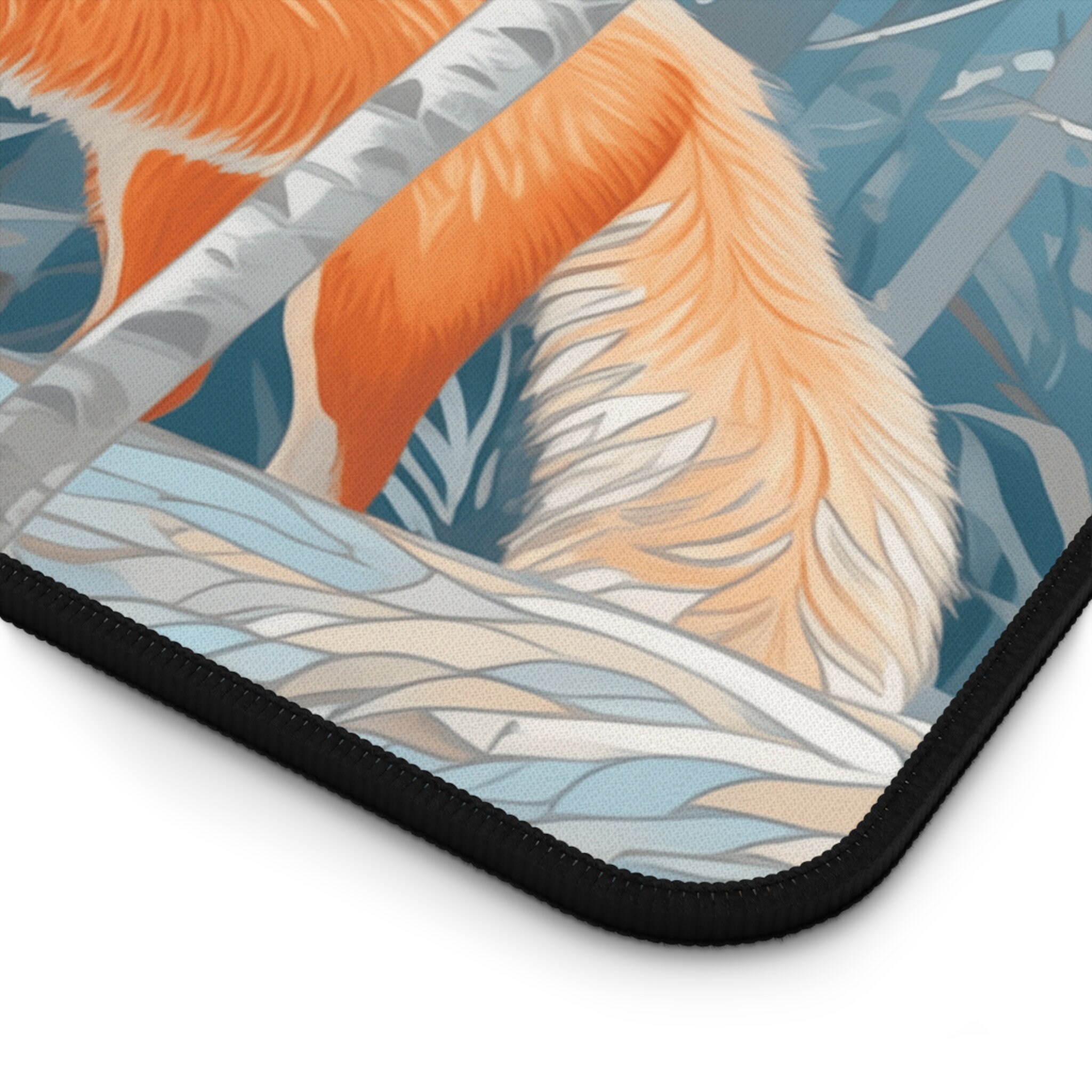Fox in Birch Forest Desk Mat, Cottagecore Fox Desk Mat, Nature Desk Mat ...