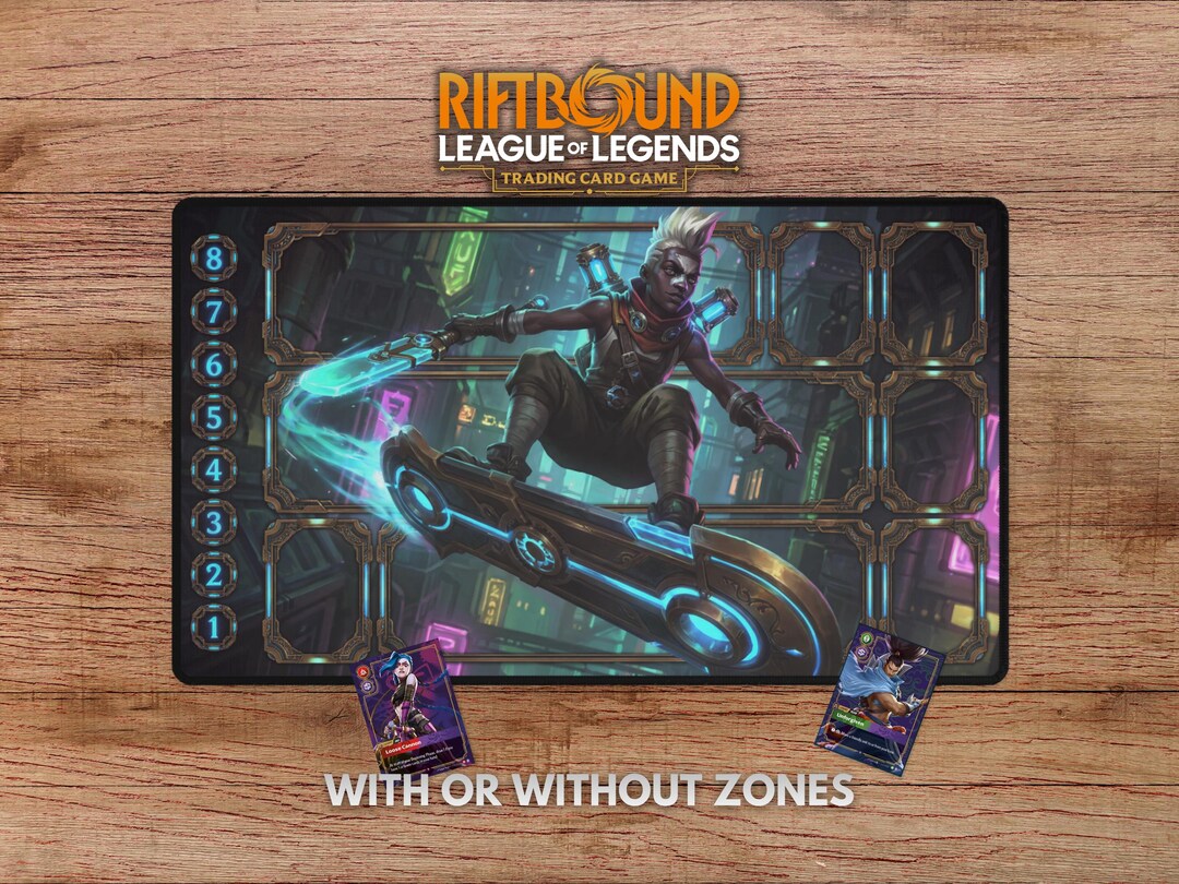 Ekko Playmat for Riftbound - With Themed Zones, Ekko Playmat With Zones ...