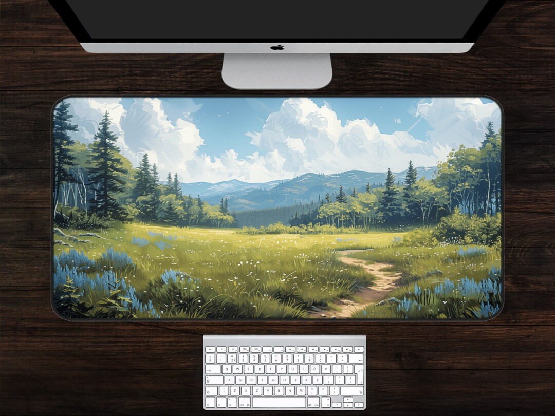 Mountain Landscape Desk Mat, Beautiful Nature Desk Mat, Cozy ...