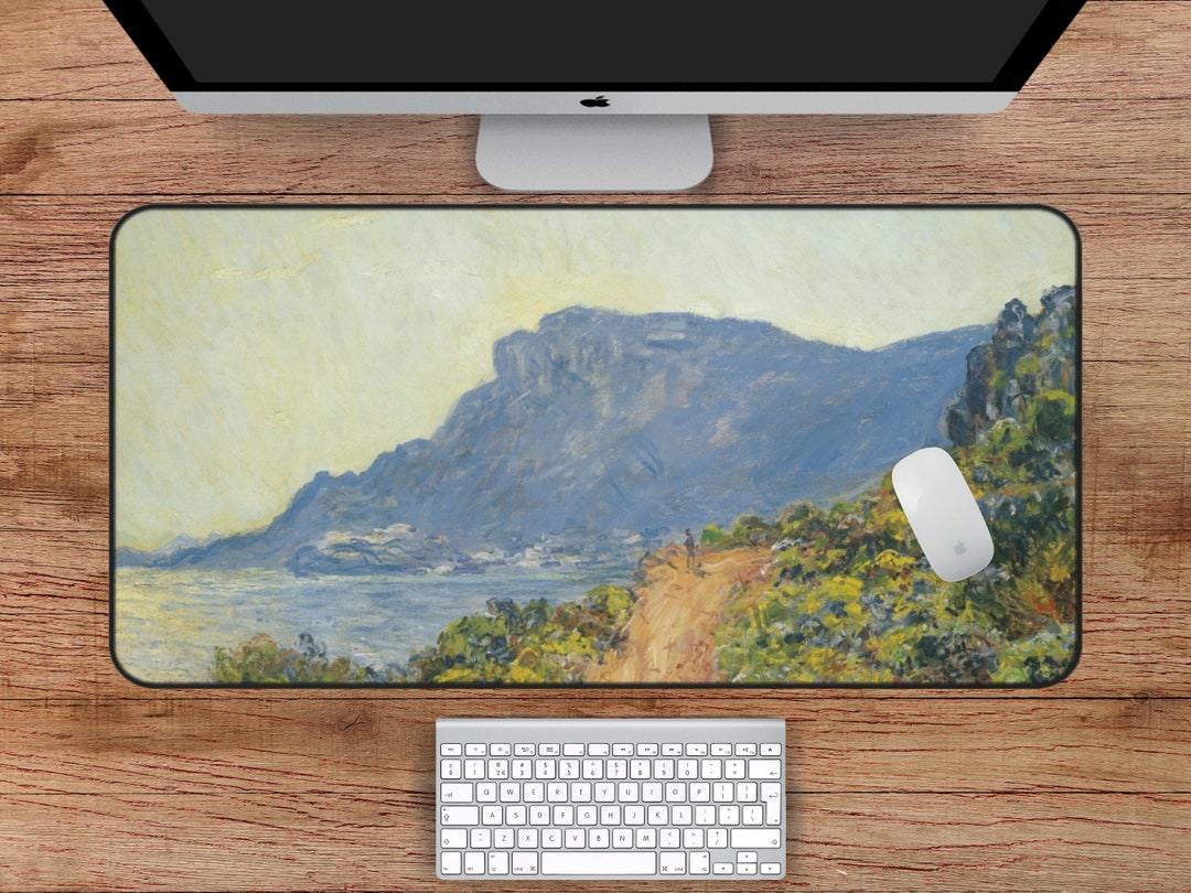Monet's Coastal Escape Desk Mat, Monet Art Desk Mat, Nature Painting ...