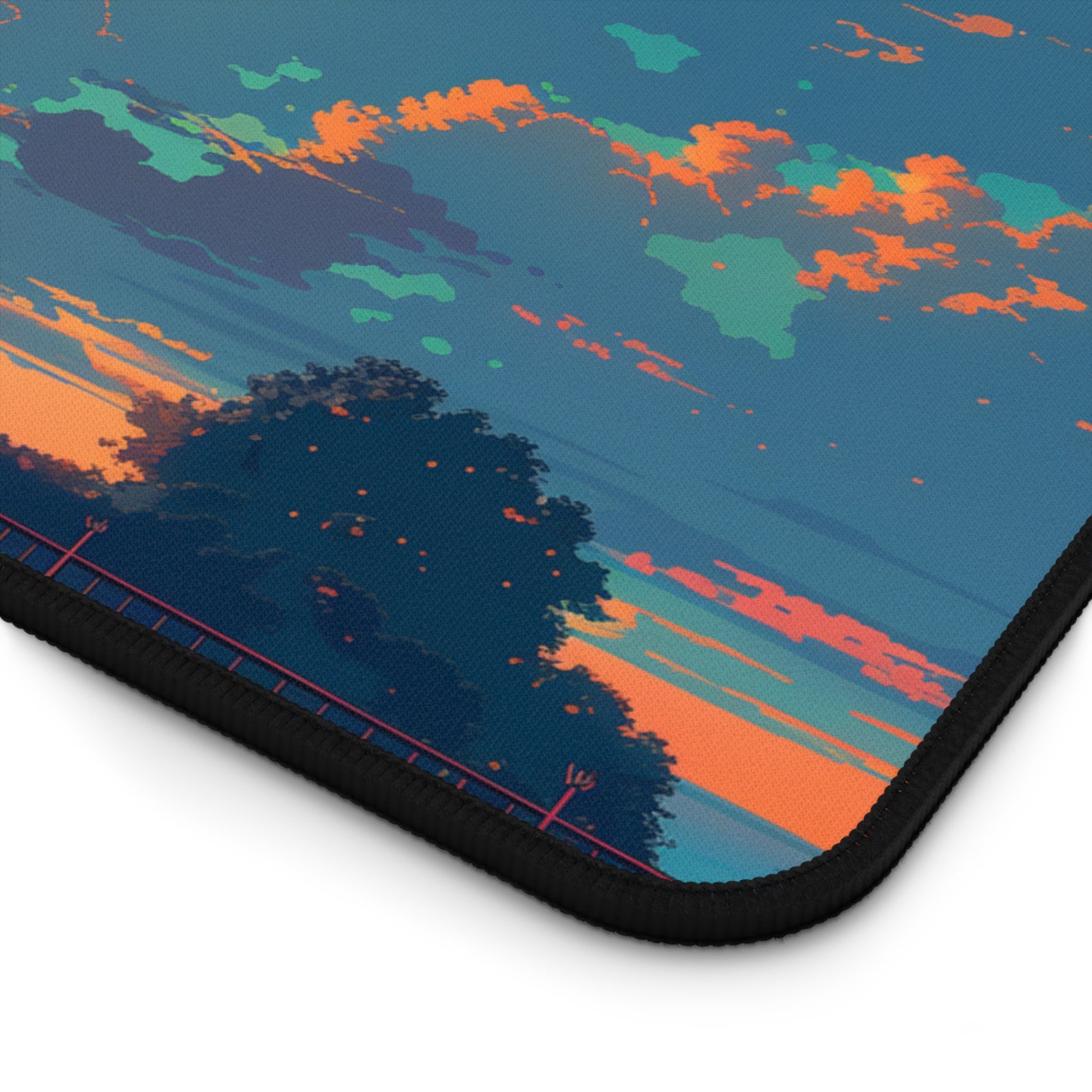 Anime Train Station Desk Mat Lofi Anime Desk Mat Lofi Anime Mouse Pad Ghibli Anime Desk Mat