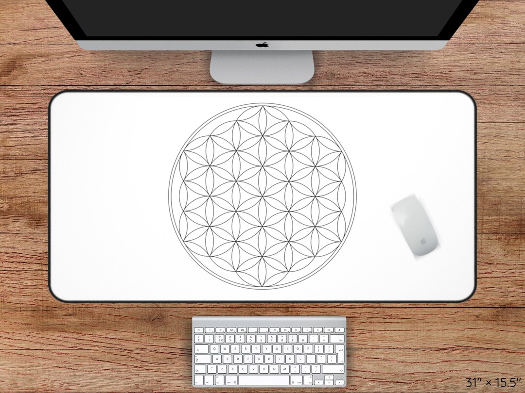 Flower of Life Desk Mat, Flower of Life Mousepad, Large Sacred Geometry ...