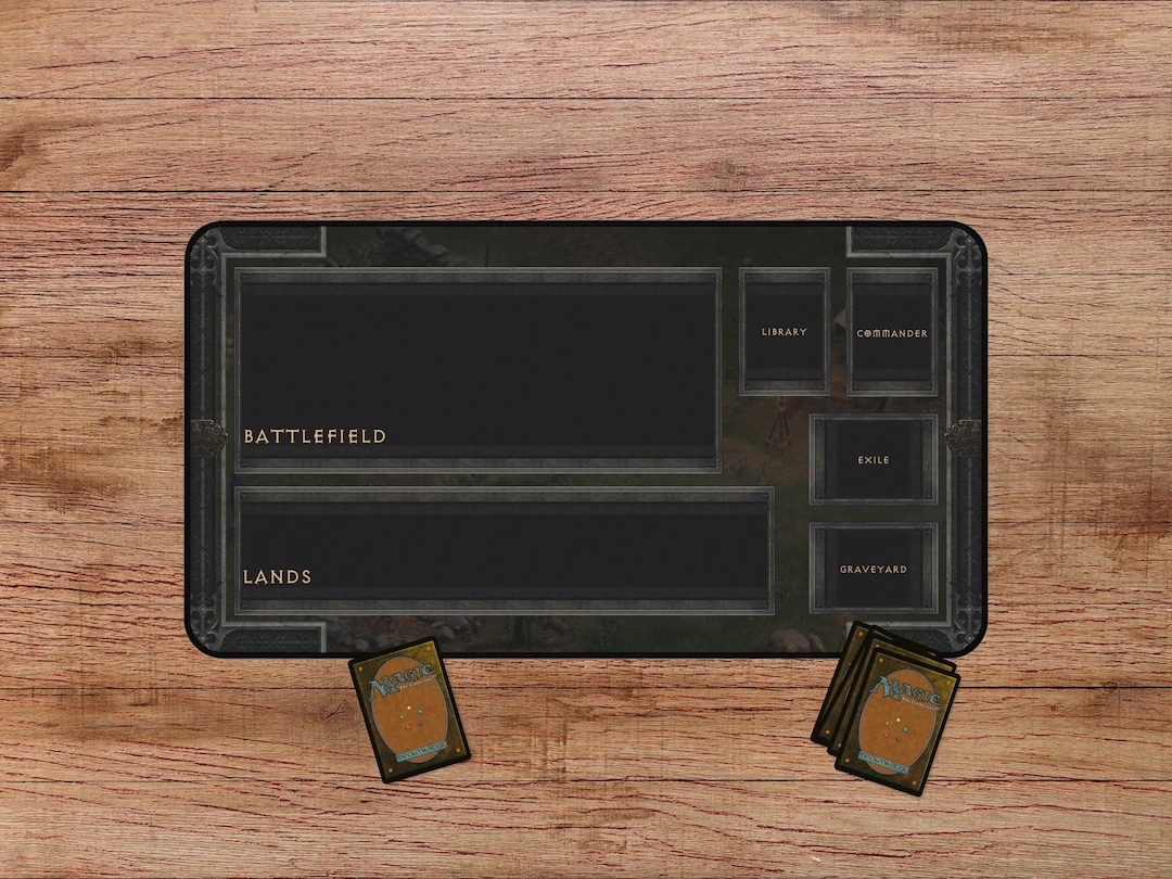 Diablo Playmat for MTG, Diablo 2 Inspired Desk Mat, Playmat With Zones ...