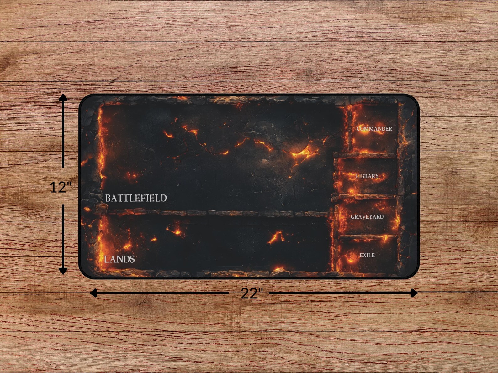 Ash and Flame Playmat, Fire Playmat for Magic the Gathering, MTG ...