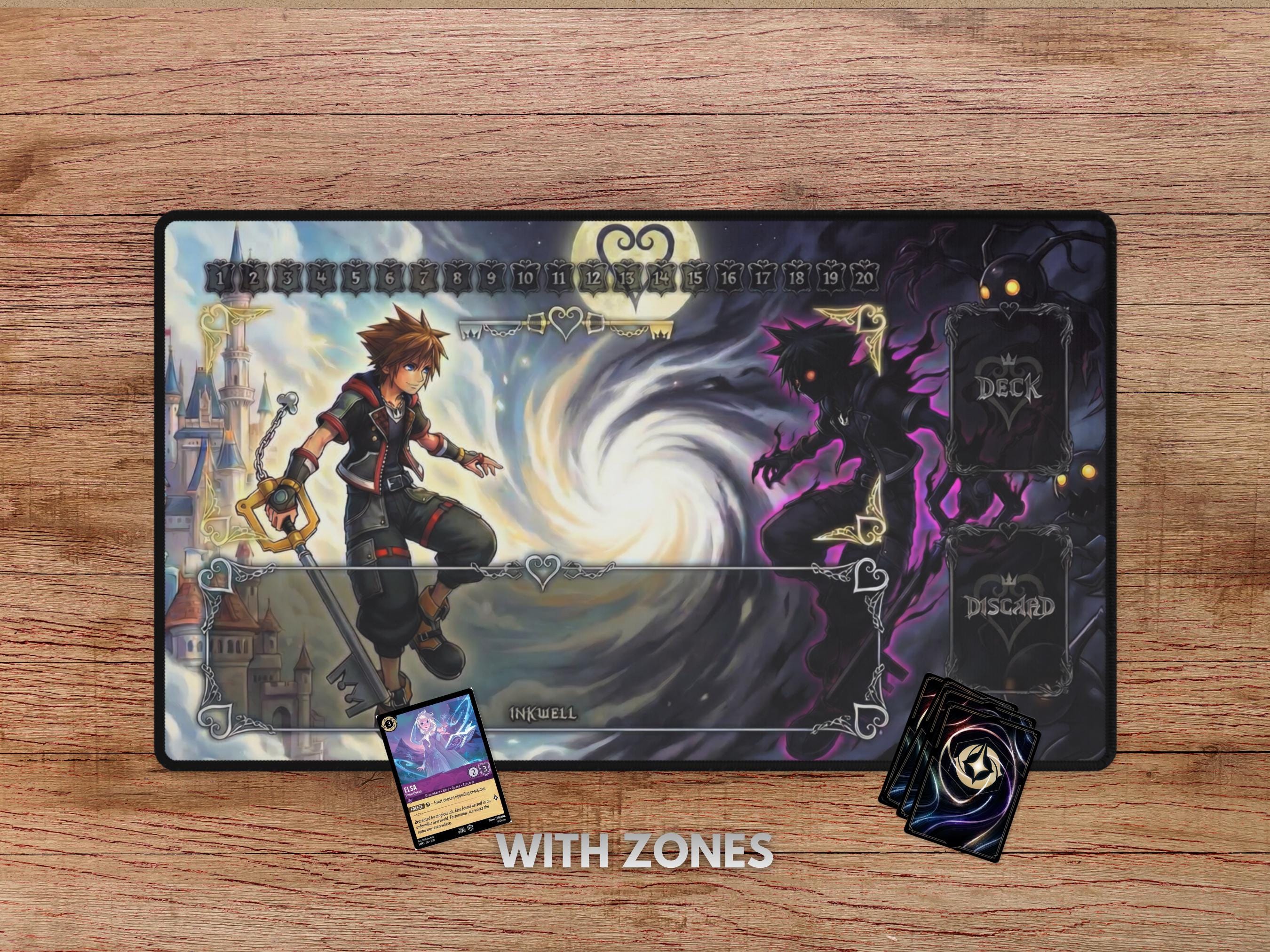 Good and Evil Sora Playmat - Kingdom Hearts Lorcana Playmat, Sora ...