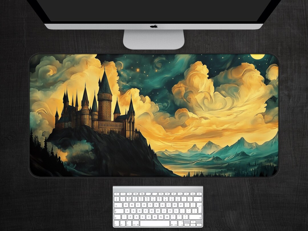 Wizard Castle Desk Mat, Fantasy Castle Desk Mat, Witchy Desk Mat ...
