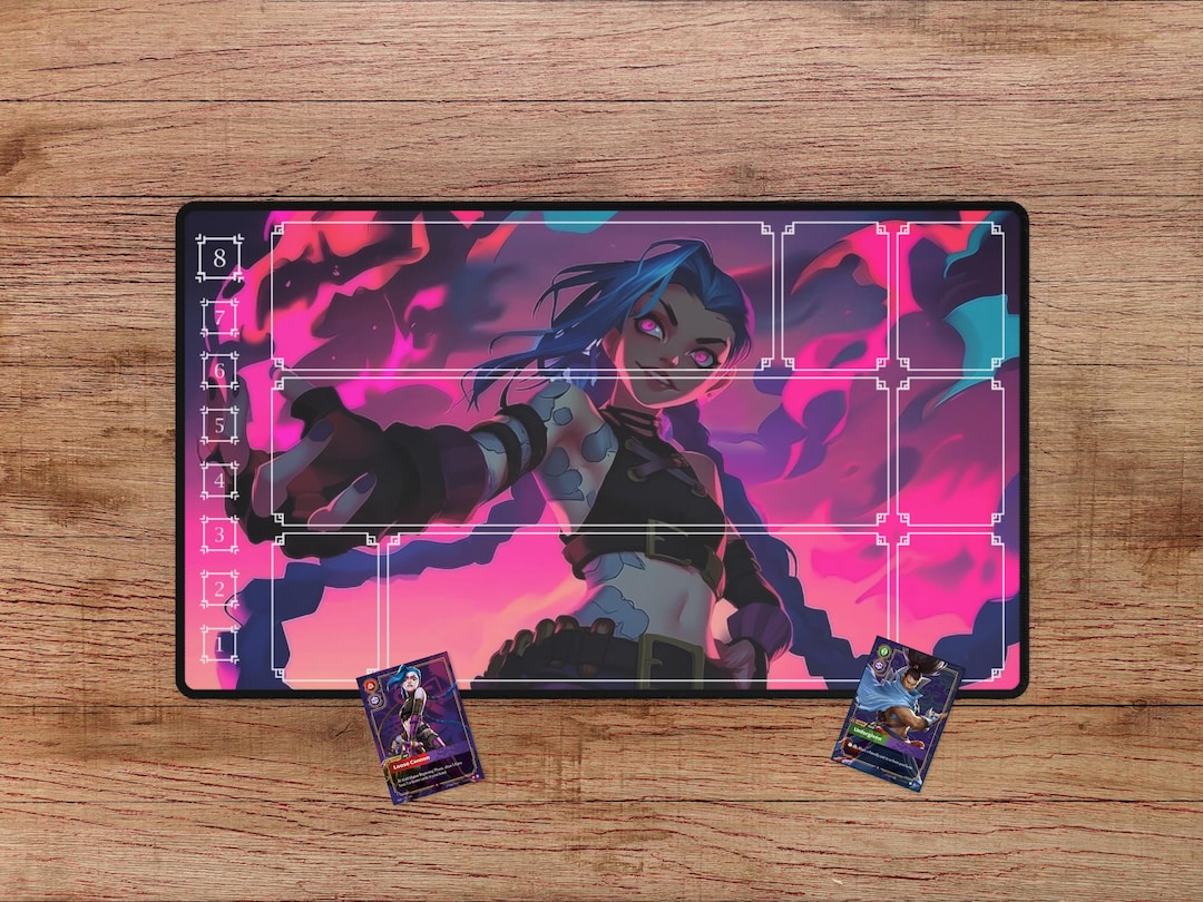 Jinx Playmat for Riftbound, Jinx Desk Mat, League of Legends Playmat ...