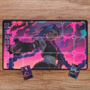 Jinx Playmat for Riftbound, Jinx Desk Mat, League of Legends Playmat ...