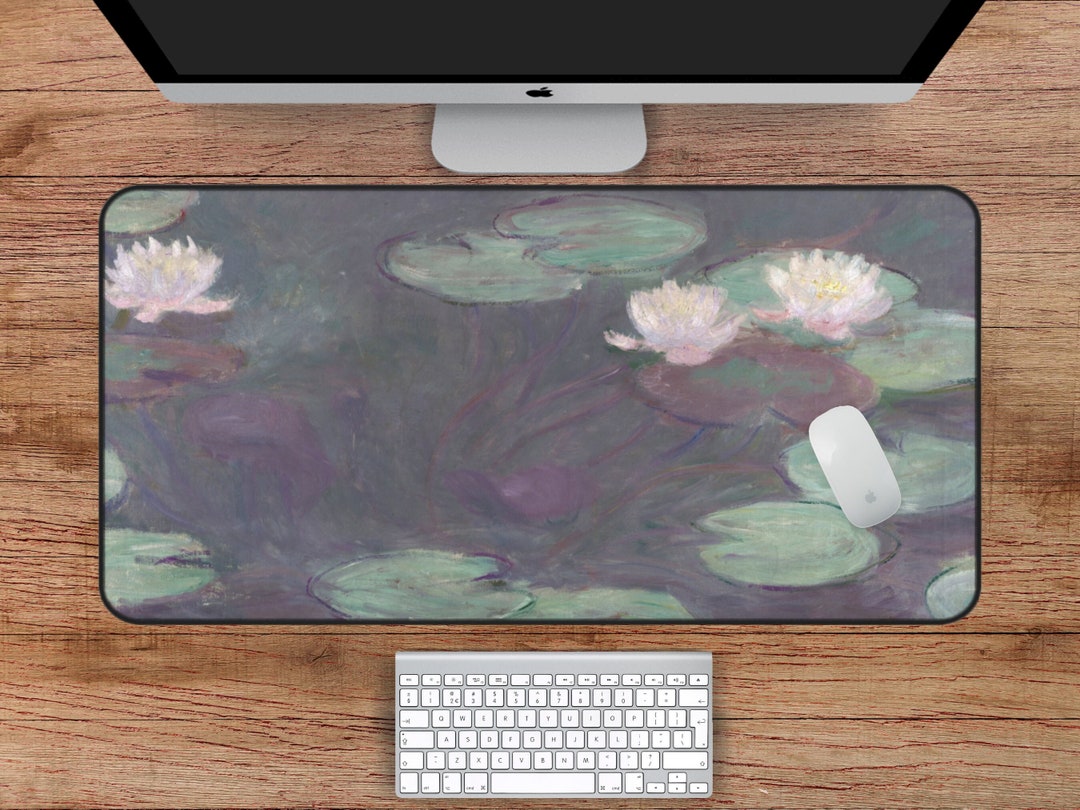 Floral Masterpiece Desk Mat by Claude Monet, Water Lillies Desk Mat ...