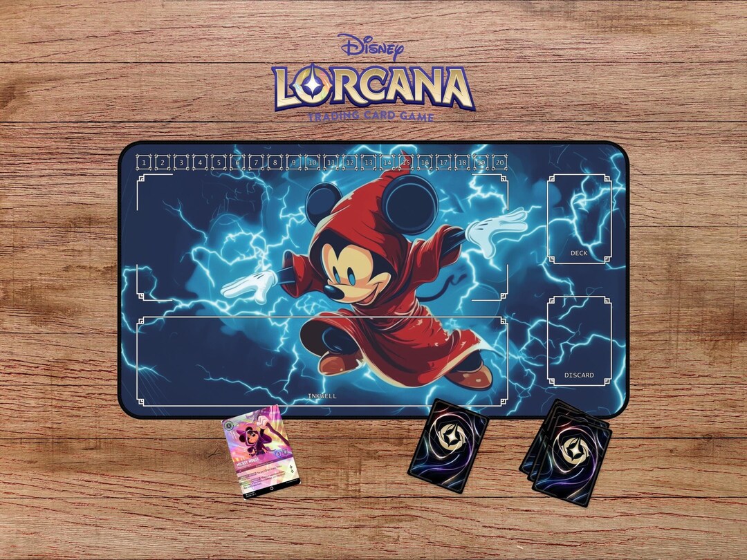 Epic Sorcerer Mickey Playmat - Disney Lorcana TCG, Mickey Lorcana ...