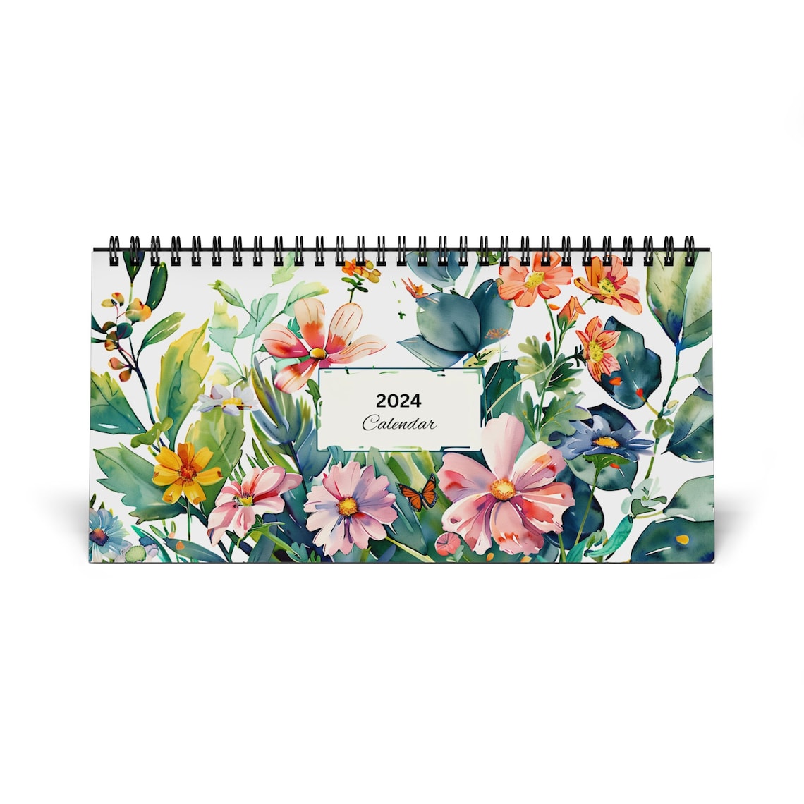 Floral Desk Calendar 2024, Plant Desk Calendar, Watercolor Flower Flip ...