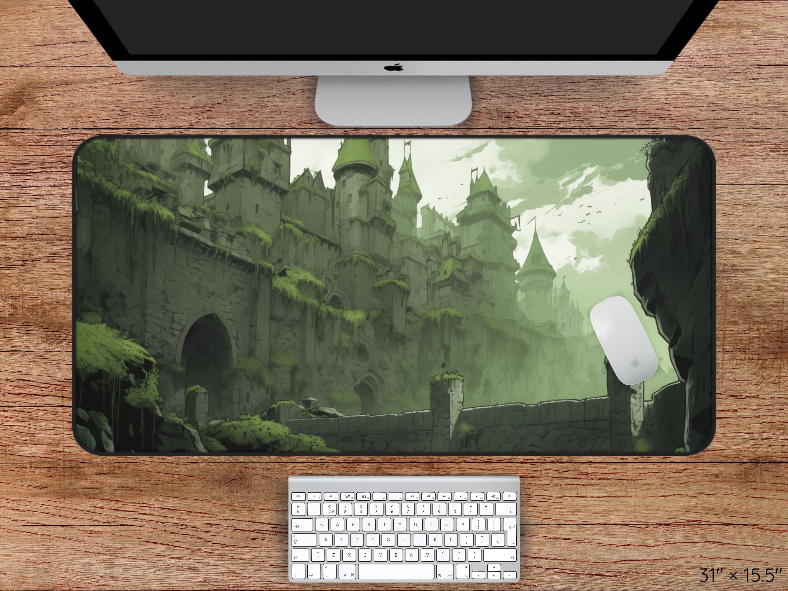 Fantasy Castle Desk Mat, Fantasy Art Desk Mat for Aesthetic Gamers ...