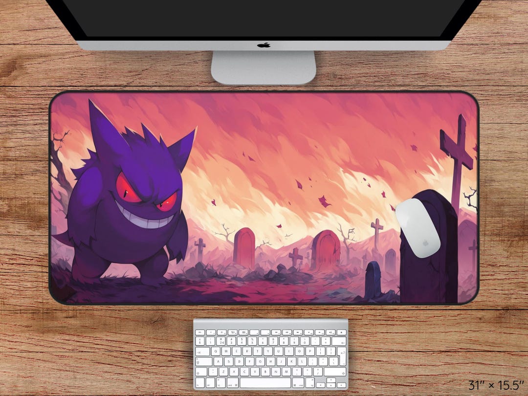 Gengar Desk Mat Anime Desk Pad Gaming Mousepad XL Extra Large Mouse Pad ...