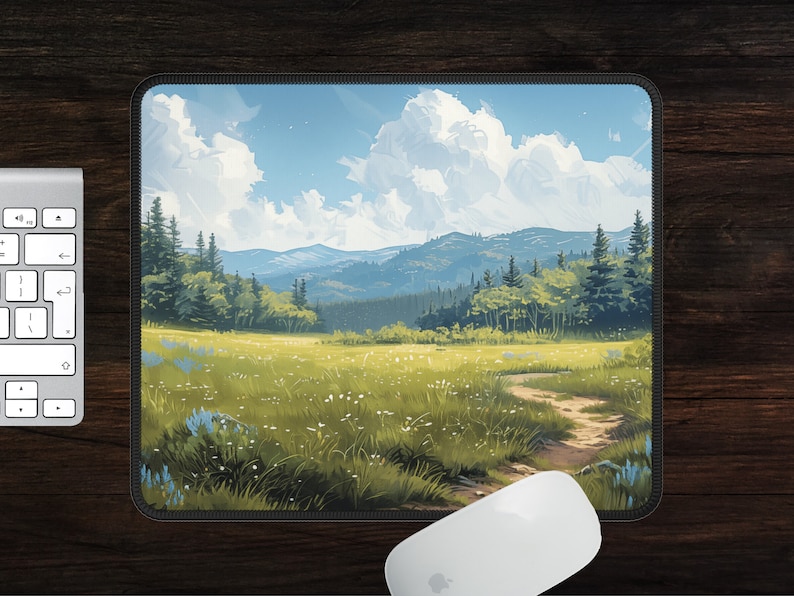 Mountain Landscape Desk Mat, Beautiful Nature Desk Mat, Cozy ...
