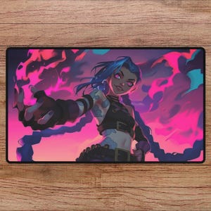 Jinx Playmat for Riftbound, Jinx Desk Mat, League of Legends Playmat ...