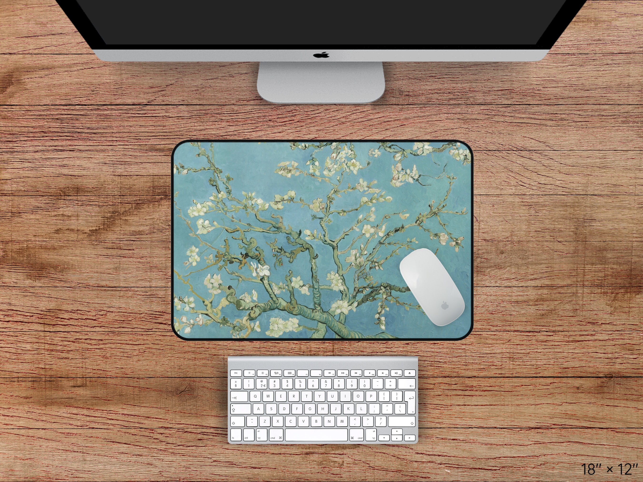 Vincent Van Gogh Desk Mat for Floral Aesthetic Spaces, Art Desk Mat ...