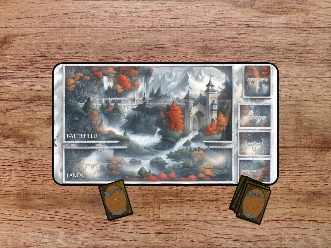 Rivendell Inspired Playmat, LOTR Playmat, Fantasy Playmat, Middle Earth ...