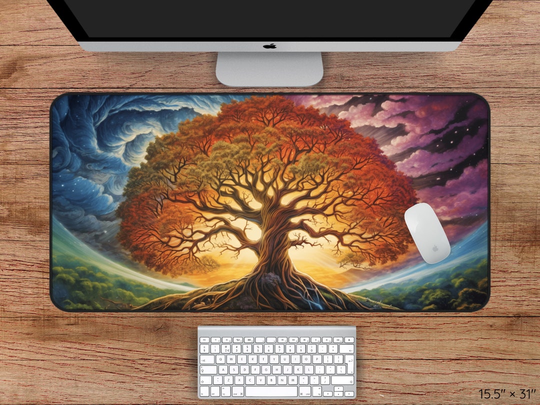 Tree of Life Desk Mat, Spiritual, Hippie, and Trippy Desk Mat, Nature ...