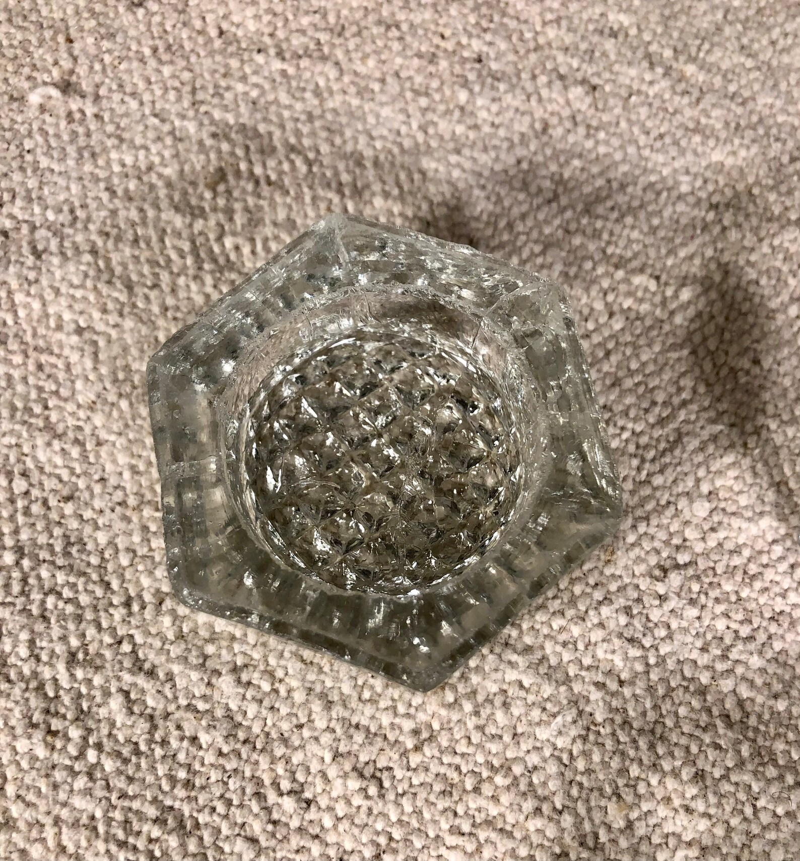 Set of 6 Antique Victorian EAPG Pressed Glass Open Salt Cellars Pyramid ...