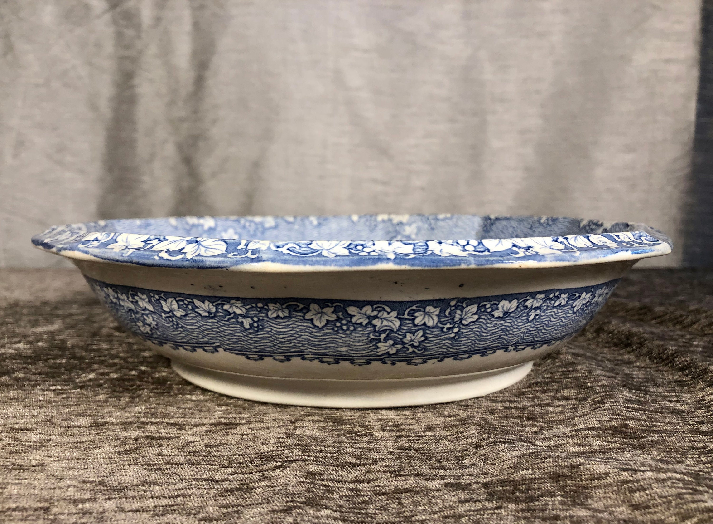 Antique John Alcock Cobridge Blue Priory Staffordshire UK Transferware ...