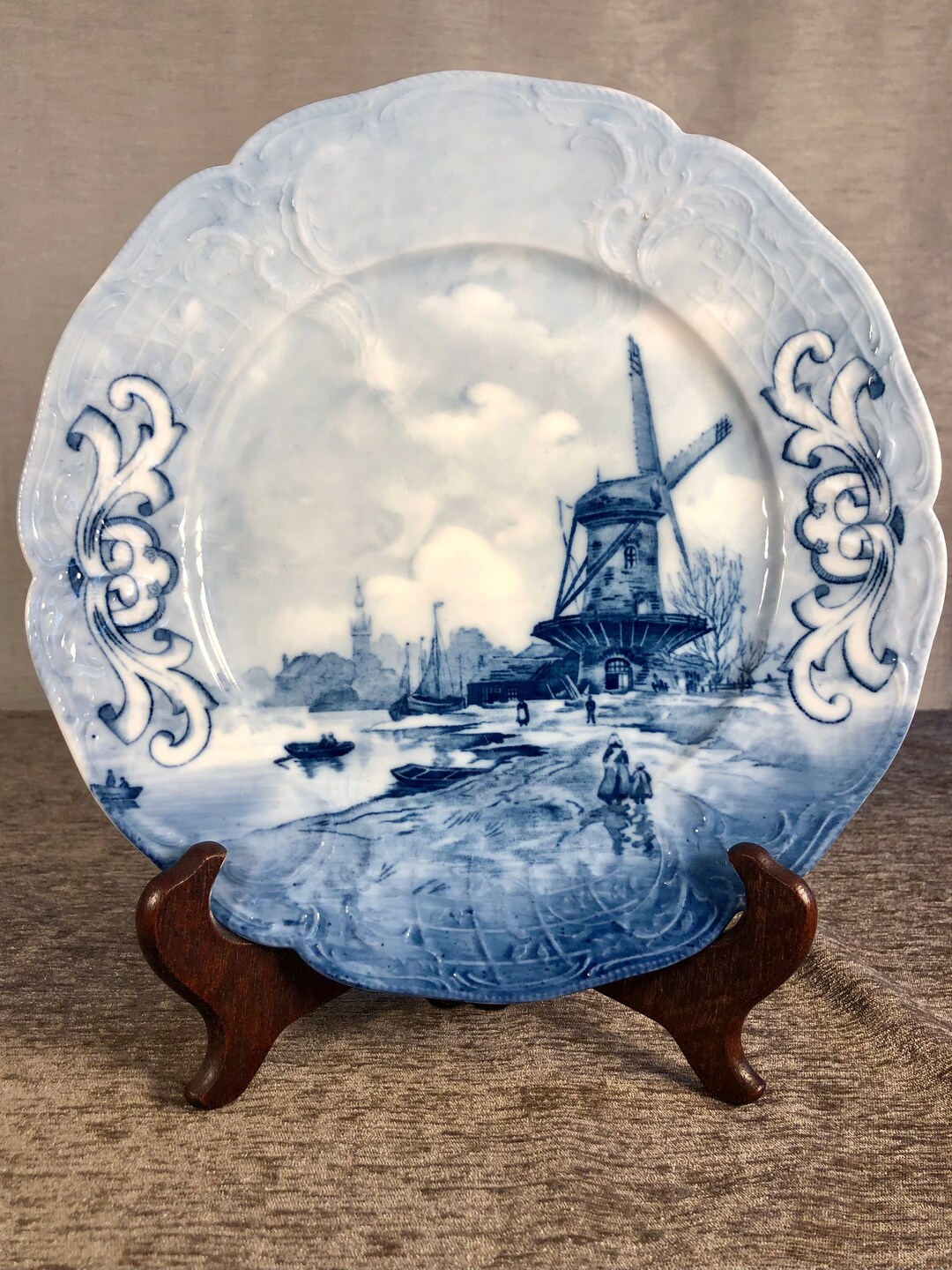 Antique Victorian Rosenthal Delft Bavaria Germany Blue and White ...