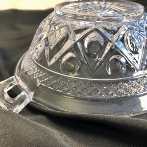 Vintage Imperial Glass Cape Cod Clear Handled Bowl 9 Pattern Pressed ...