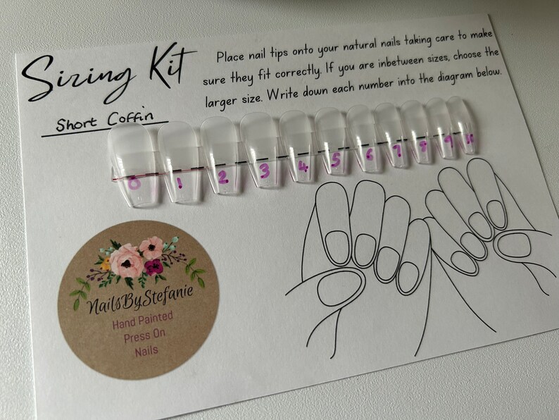 Press on Nails Sizing Kit - Etsy