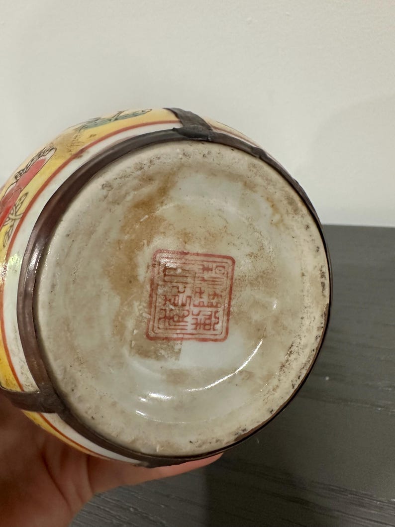 Vintage Chinese Porcelain Pipe/ Teapot With Hand-painted Floral Design ...